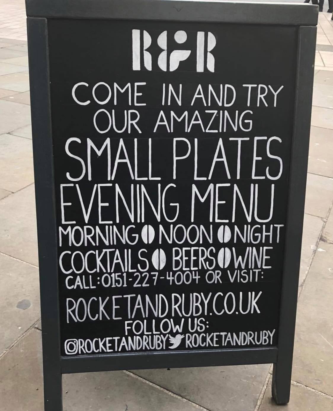 Rocket and Ruby Launches Brand New Evening Menu - Unlock Liverpool